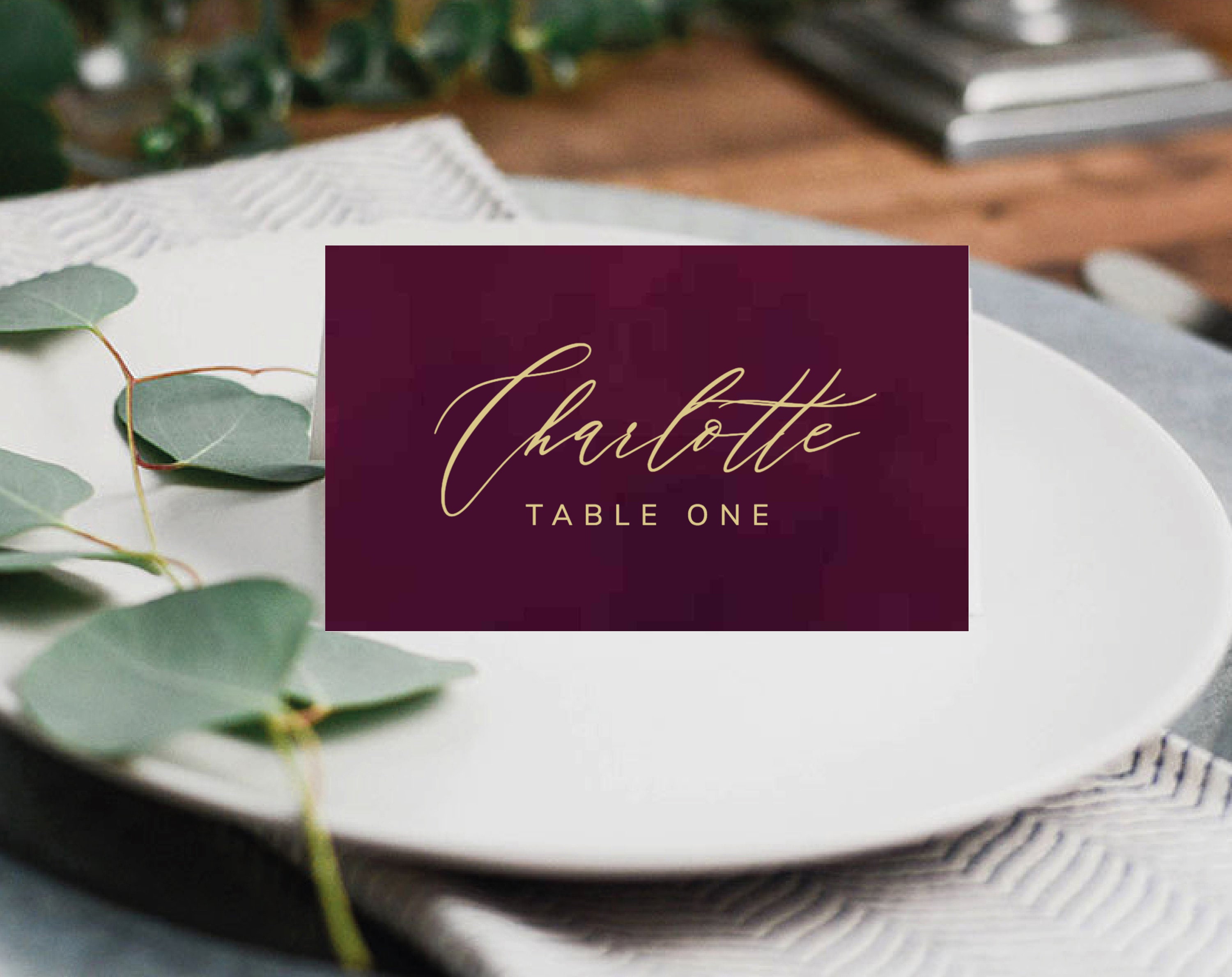 Place Cards Wedding Template Printable Place Cards INSTANT | Etsy