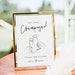 But First Champagne Wedding Sign, Wedding Champagne Sign, Minimalist ...