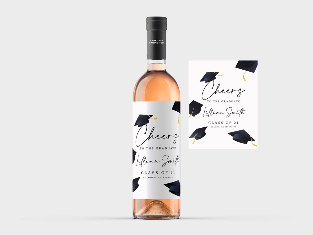 Class of 2024 College Graduation Wine Bottle Label, 2024 Graduation ...