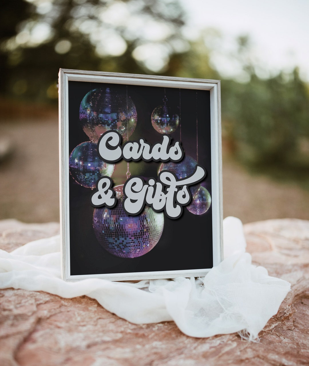 Groovy Cards and Gifts Sign, Retro Groovy Birthday Party Decor ...