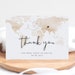 Watercolor Map Thank You Card Template, Destination Wedding Thank You ...