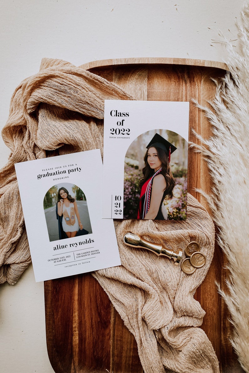 Minimalist Graduation Announcement Template Graduation Party - Etsy