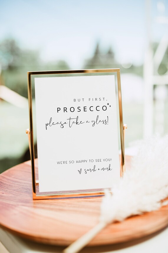But First Prosecco Sign Wedding Prosecco Sign Template Take - Etsy