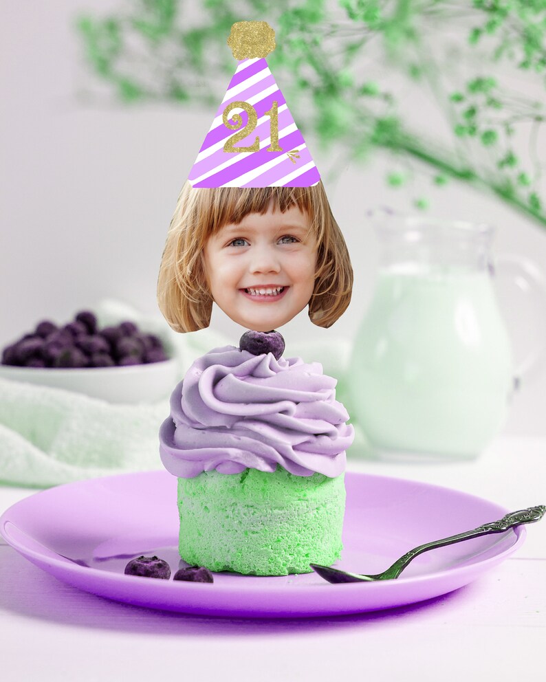 Purple Cupcake Toppers Printable Cupcake Toppers Photo Photo - Etsy