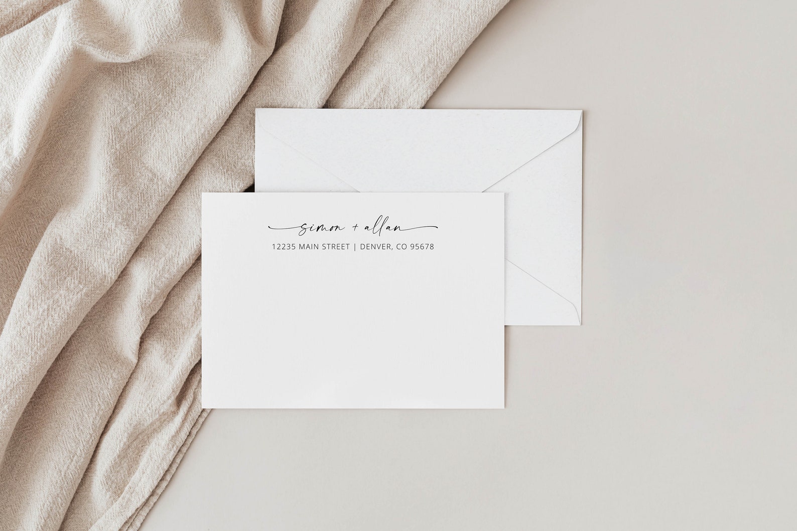 Pine Tree Envelope Template, DIY Woodland Wedding Address Printable ...