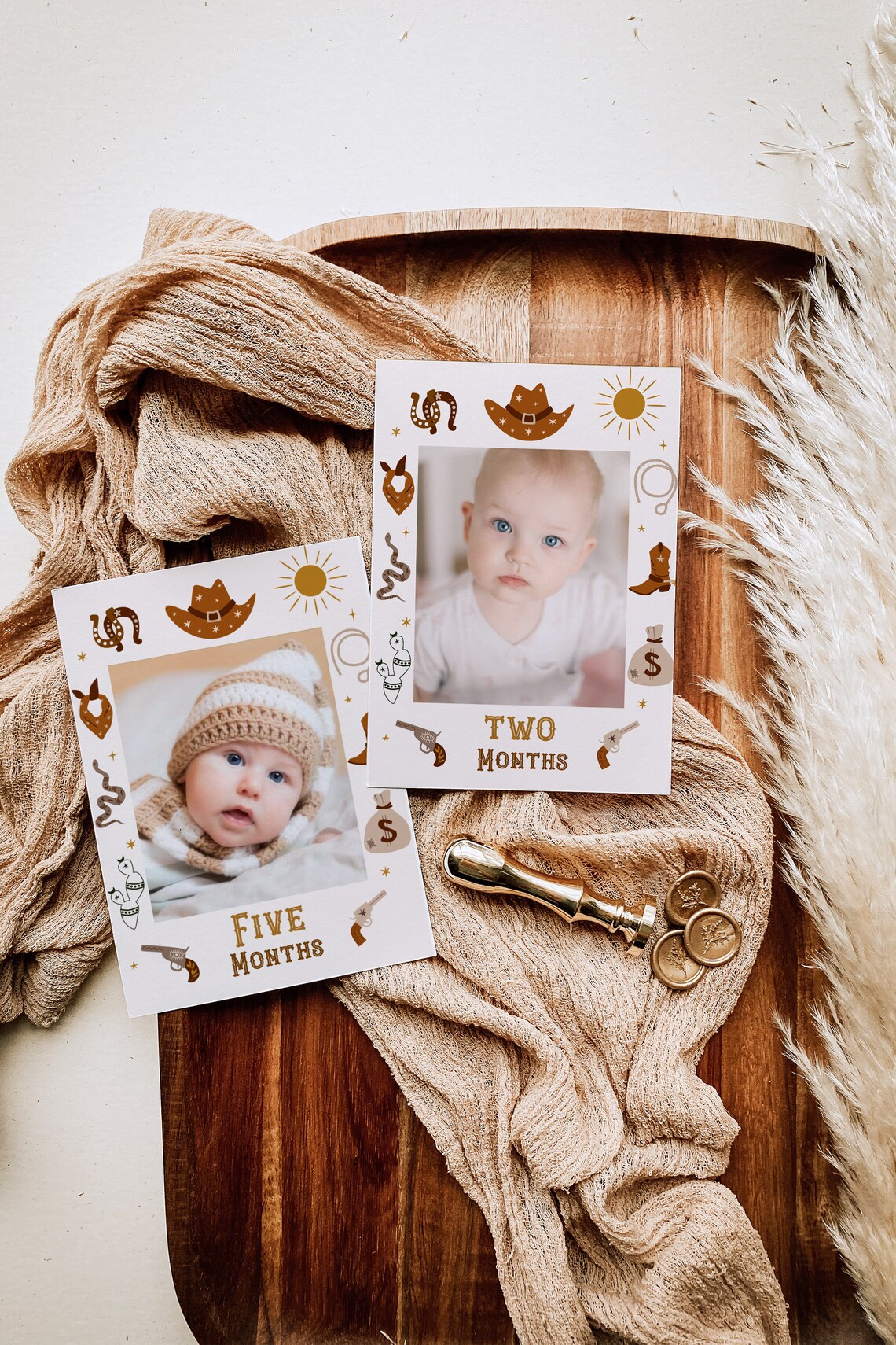 THEO My First Rodeo Birthday Photo Banner Cowboy First | Etsy