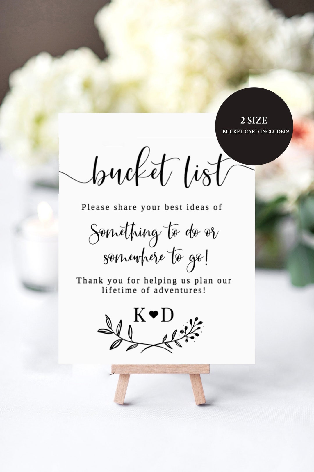 Wedding Bucket List, Bucket List Wedding, Bucket List Guest Book ...