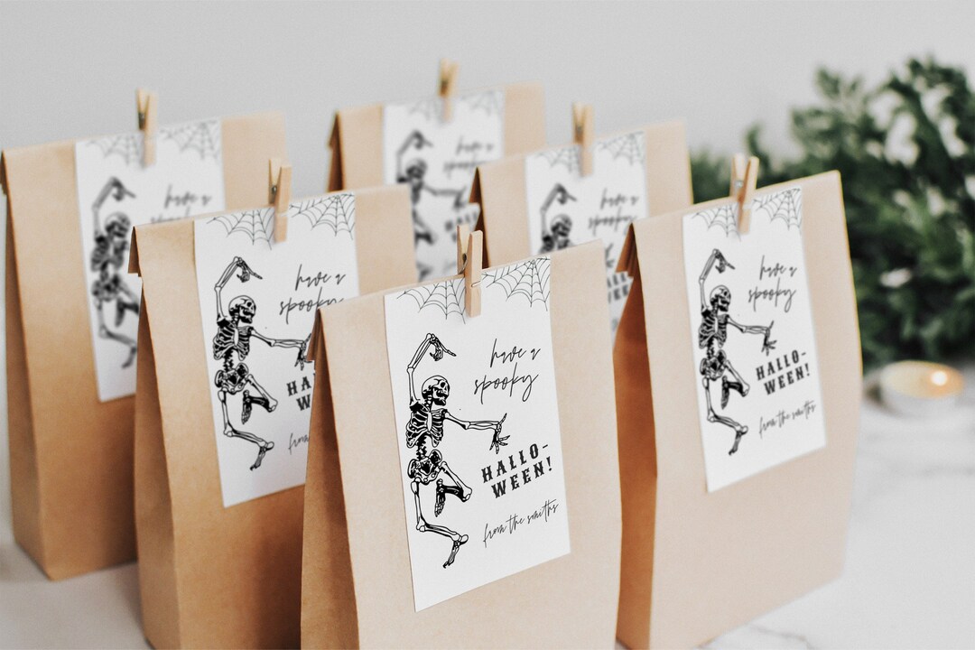 Halloween Thank You Tags, Halloween Gift Tags Printable, Halloween ...
