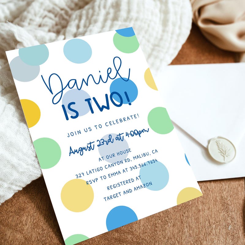 Polka Dot Invites - Etsy