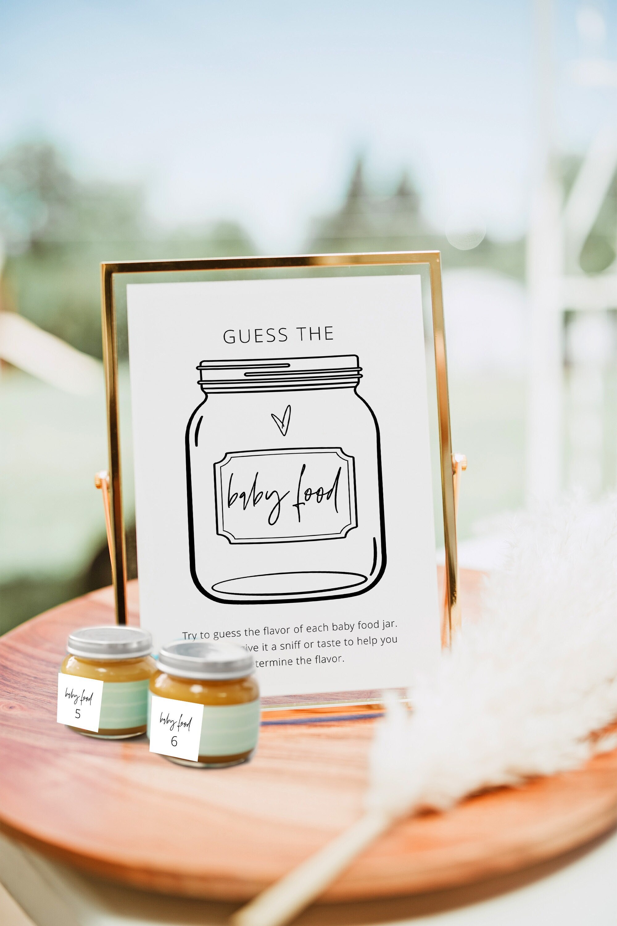 Baby Food Game, Guess the Baby Jar Food, Baby Shower Party Games Fun ...