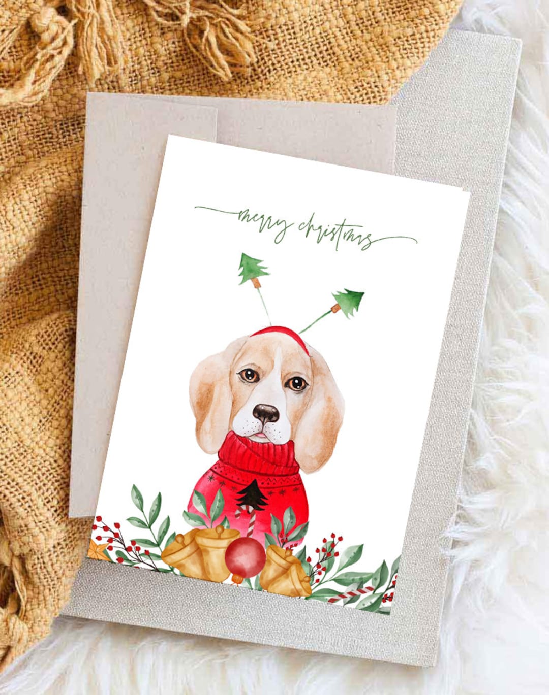 Dogs Greeting Cards Christmas, Holiday Dogs Cards, Christmas Dogs Cards ...