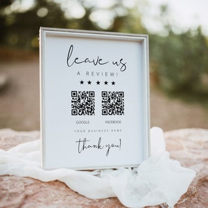 Business Review Sign, Ask for Review QR Code Sign, Google Review Sign ...
