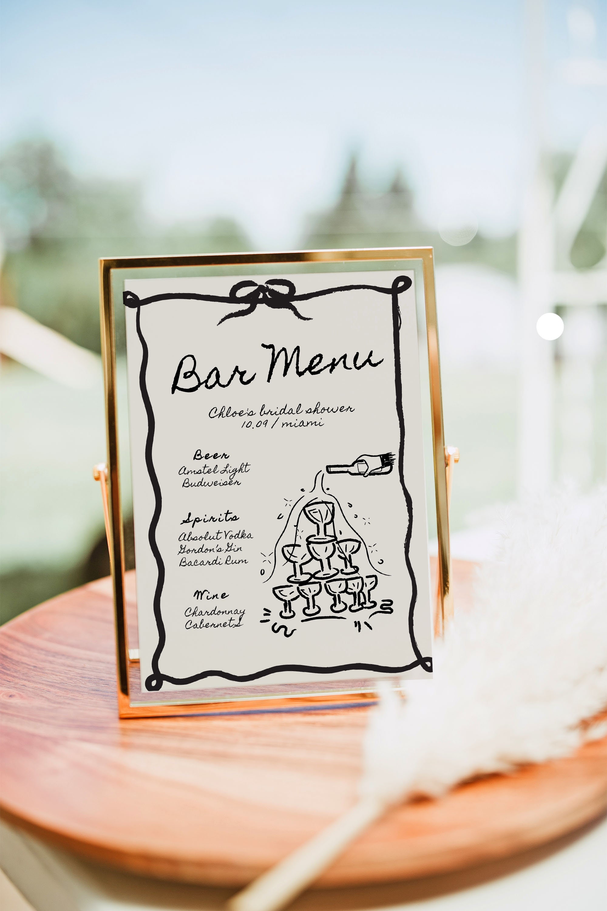 Hand Drawn Bar Manu Template, Handwritten Menu Drink Sign, Hand Drawn ...