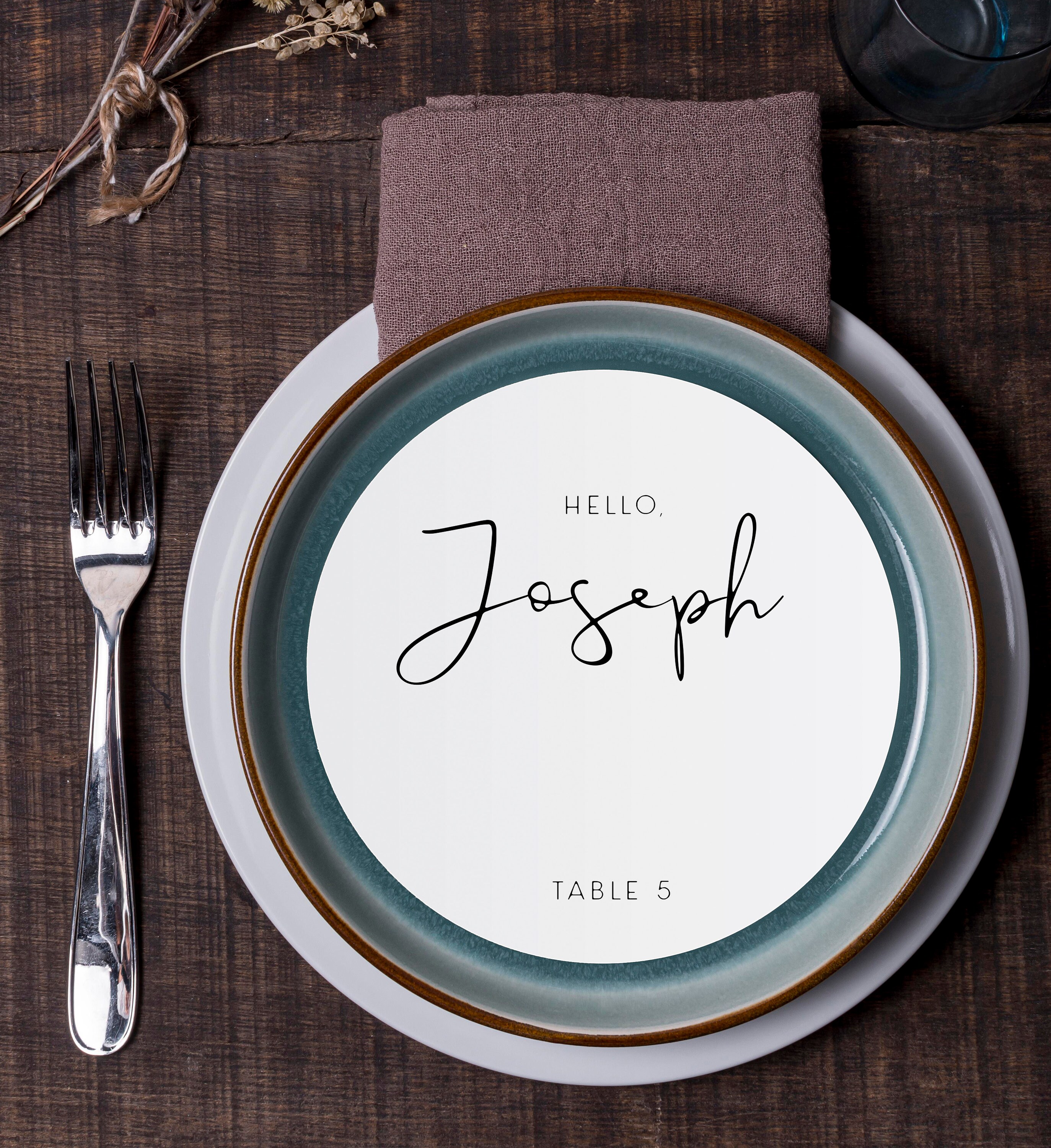 CIARA Round Menu Template Minimalist Wedding Circle Menu - Etsy