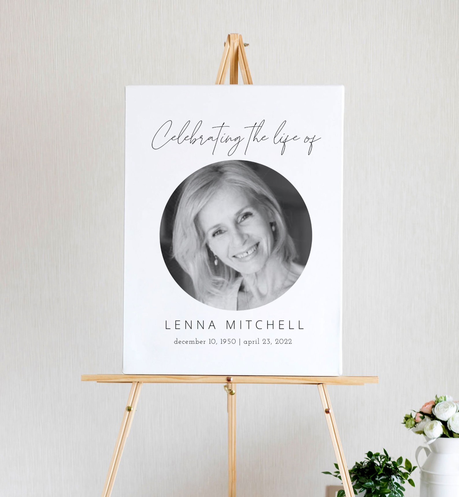 In Loving Memory Sign Template Photo Funeral Welcome Poster - Etsy
