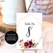 Fall Table Numbers Wedding Instant Download Template Marsala - Etsy