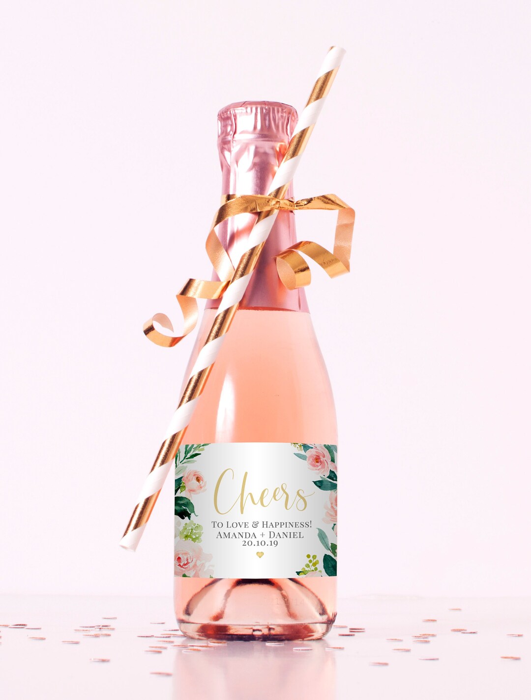 Mini Champagne Bottle Labels, Baby Mini Champagne Labels, Baby Shower ...