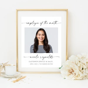 Employee of the Month Frame, Minimalist Employee of the Month Template ...