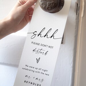 Door Hanger Template, Wedding Welcome Letter Note, Printable Do Not ...