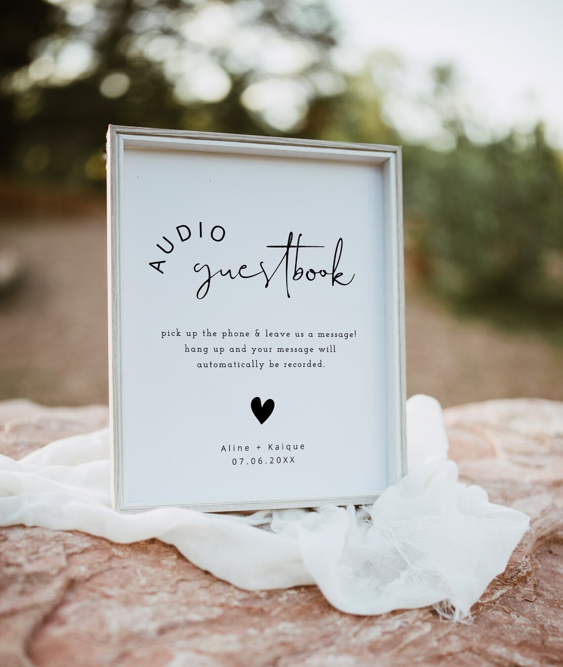 Audio Guestbook Sign Template Unique Guestbook Ideas Modern - Etsy