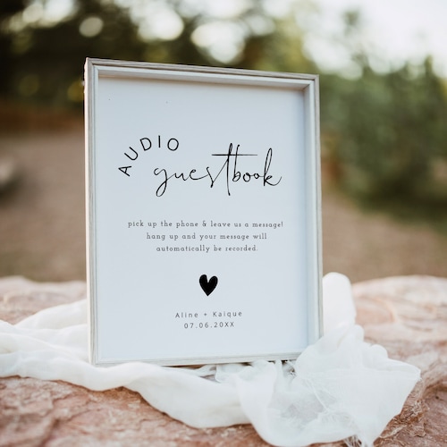Audio Guestbook Sign After the Tone Sign Template - Etsy
