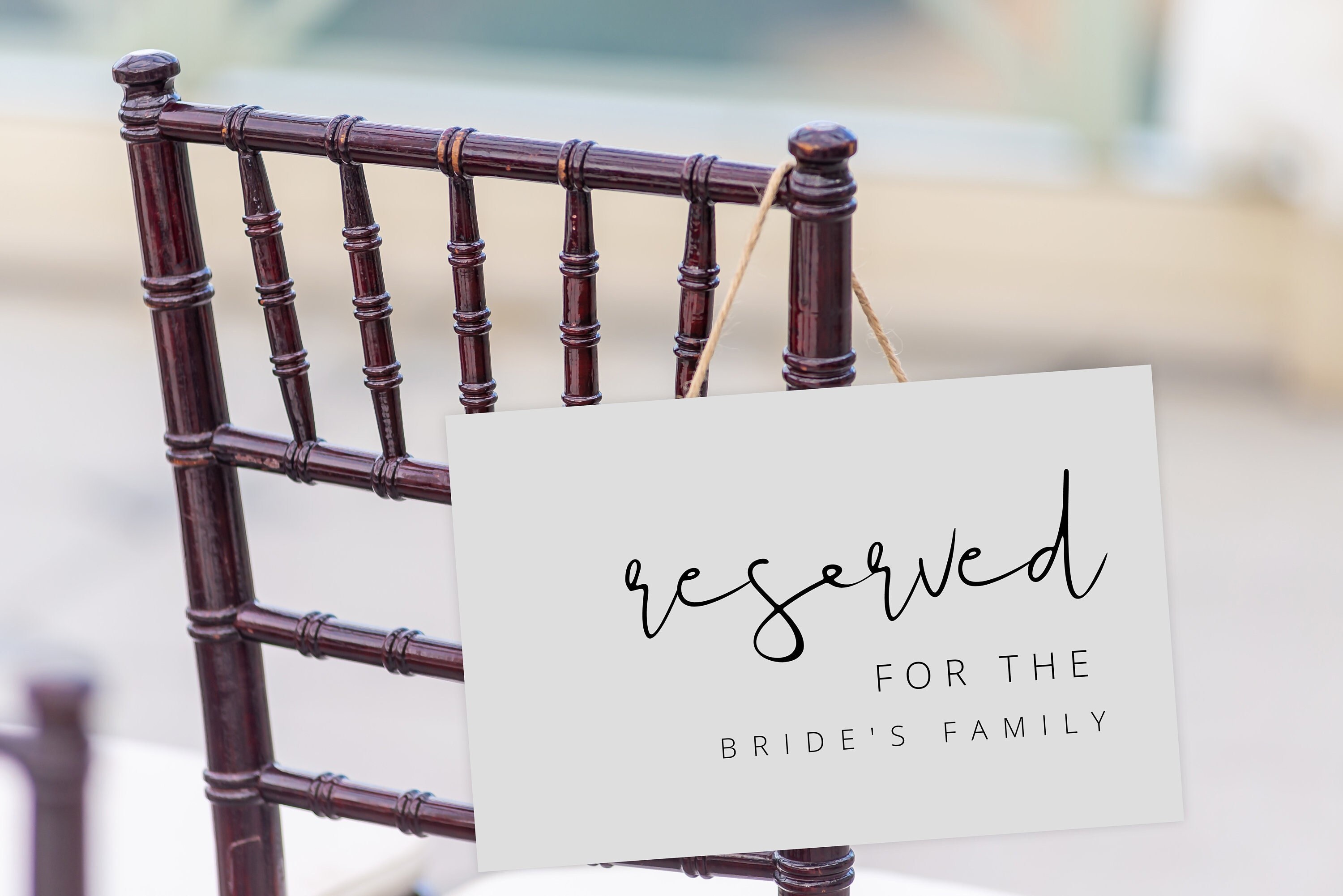 Reserved Sign Wedding Ceremony Reserved Seat Card Wedding - Etsy