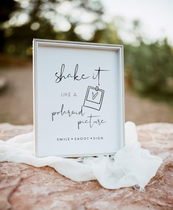 Photo Guest Book Sign Shake It Like A Polaroid Picture Photo - Etsy