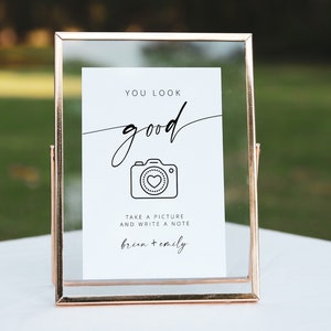 You Look Good Wedding Sign, Photo Guestbook Sign, Unique Guest Book ...