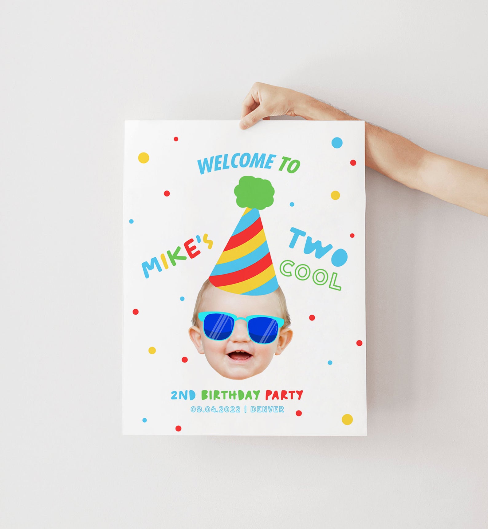 Two Cool Birthday Welcome Sign 2nd Birthday Welcome Sign - Etsy