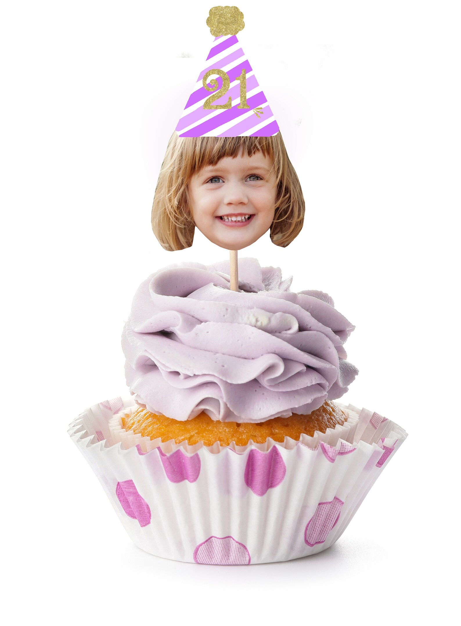 Purple Cupcake Toppers Printable Cupcake Toppers Photo Photo - Etsy