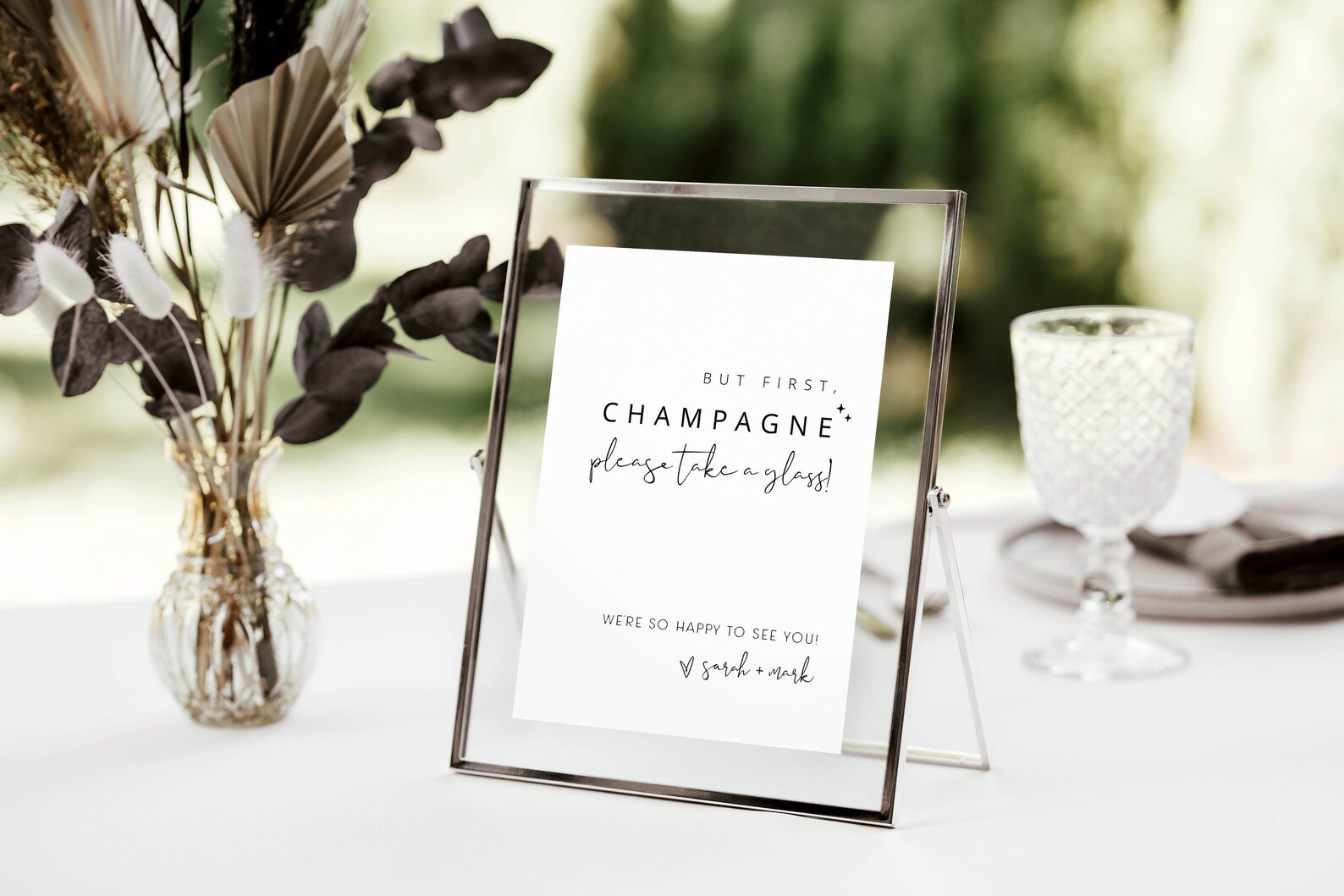 But First Champagne Sign Wedding Champagne Sign Take a Glass - Etsy
