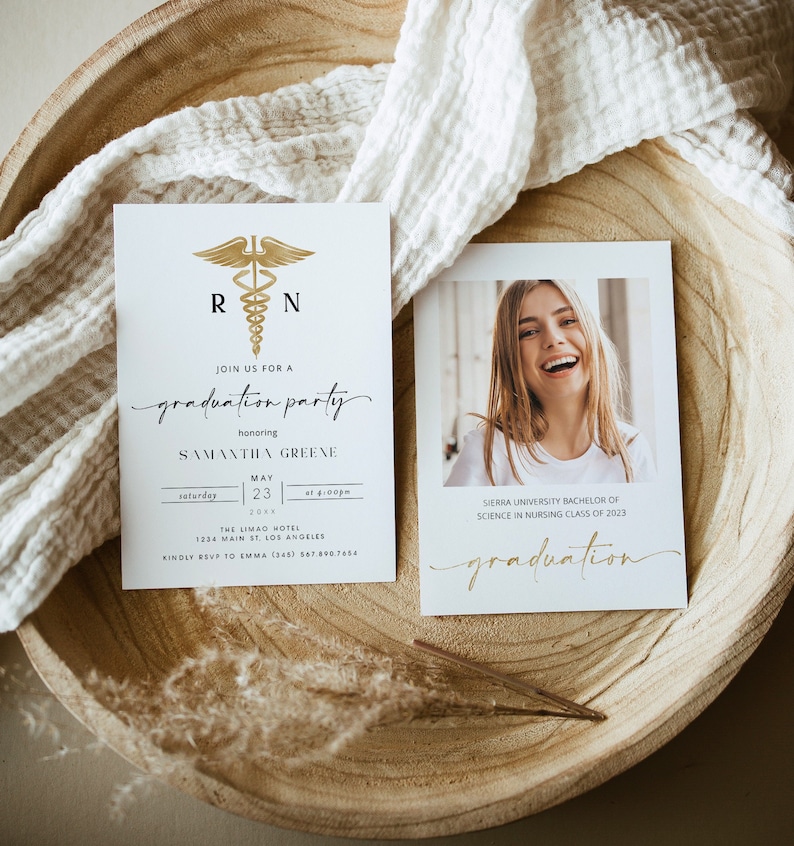 Nurse Graduation Party Invitation, RN Graduation Invitation, RN ...