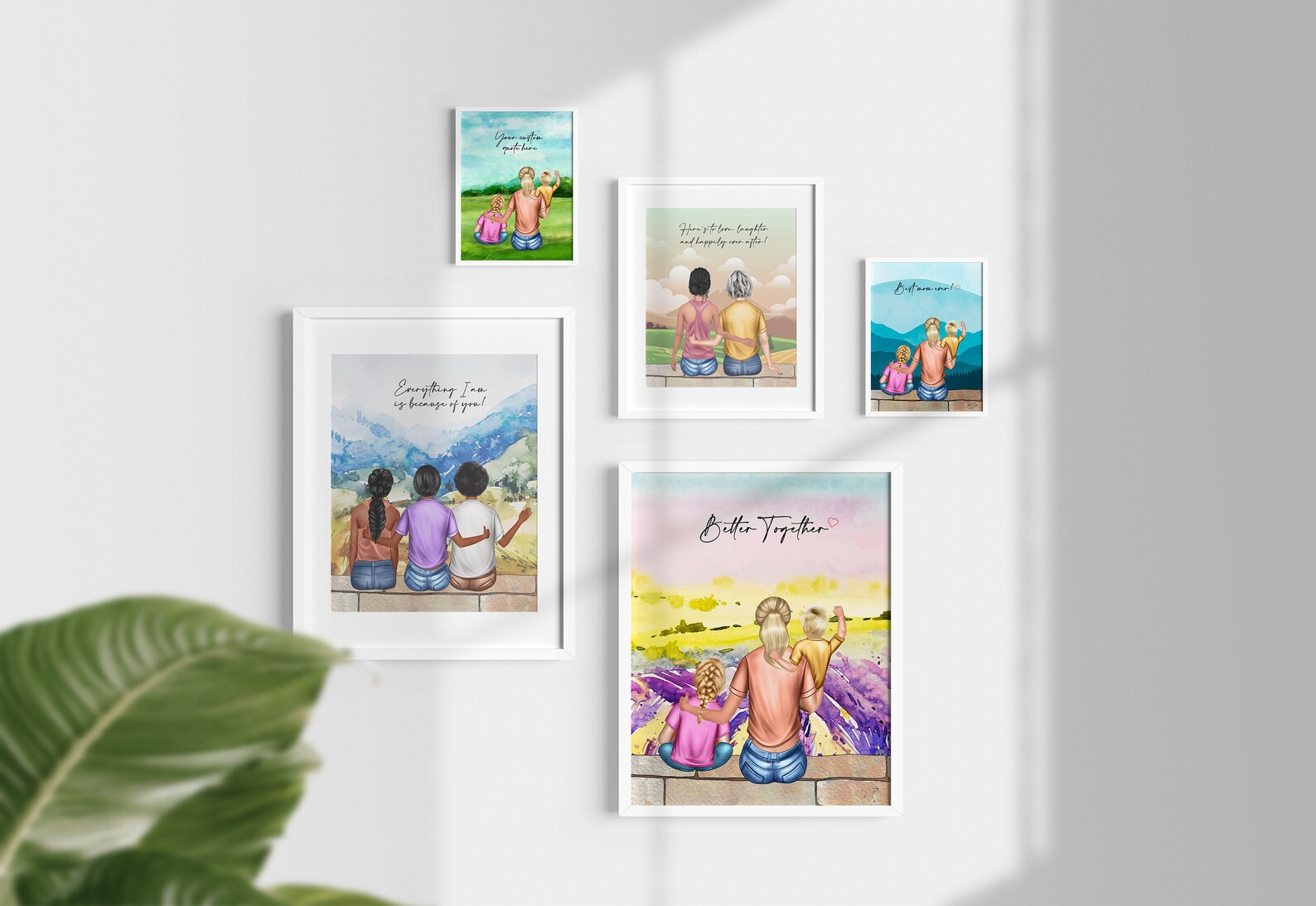 Personalized Wall Art, Mom Gift From Daughter, Custom Mother Son Print ...