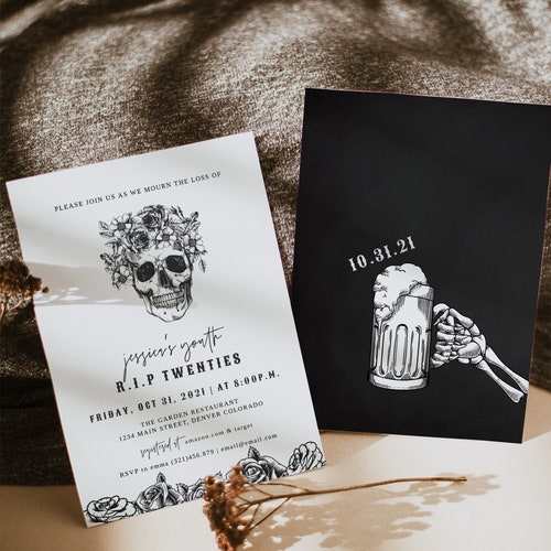 RIP Twenties Birthday Invitation Bundle Death to My 20s - Etsy RIP Twenties Birthday Invitation Bundle Death to My 20s - Etsy