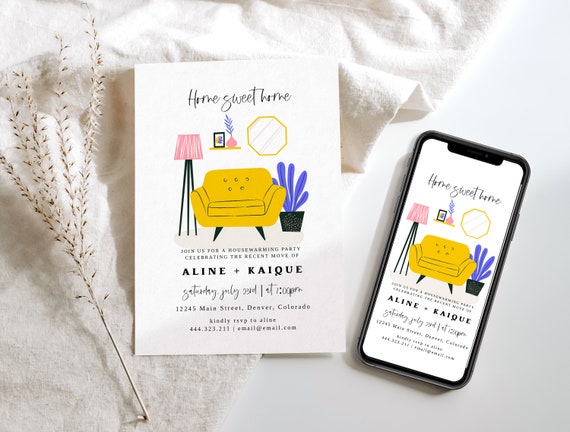 Moving Announcement Printable Housewarming Party Invitation - Etsy