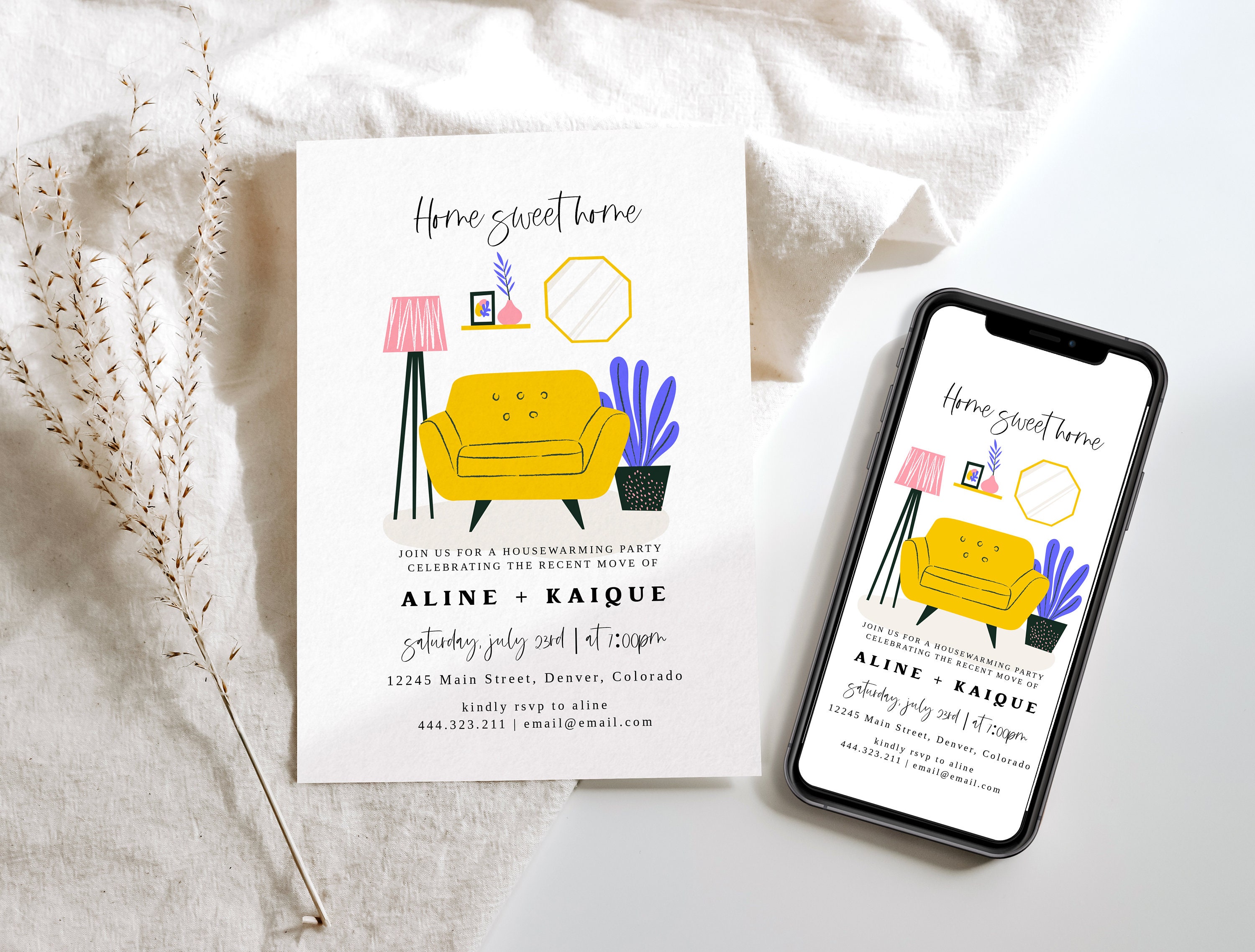 Moving Announcement Printable Housewarming Party Invitation - Etsy