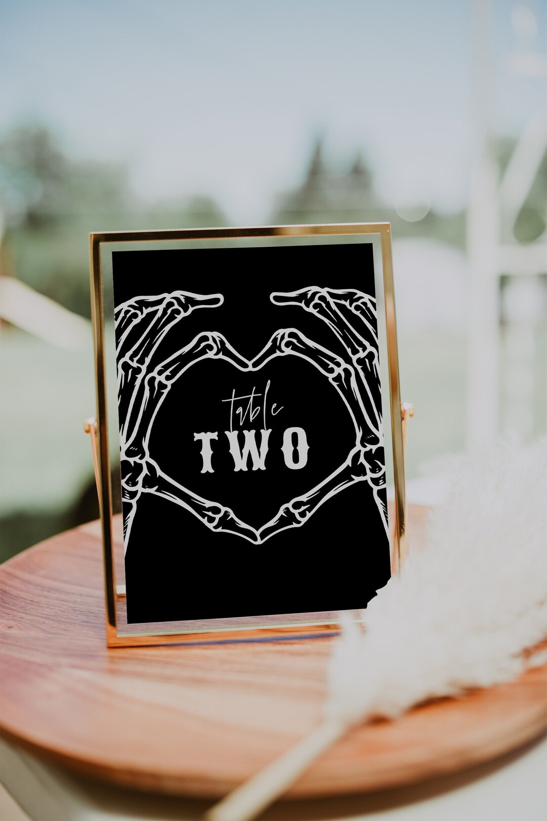 Halloween Table Number Template, Skull Table Number, Halloween Wedding ...