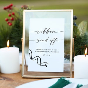 Ribbon Send off Sign, Wedding Ribbon Send off Sign, Send off Ideas ...