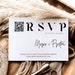 Minimalist RSVP Card Template Wedding QR Code RSVP Card - Etsy