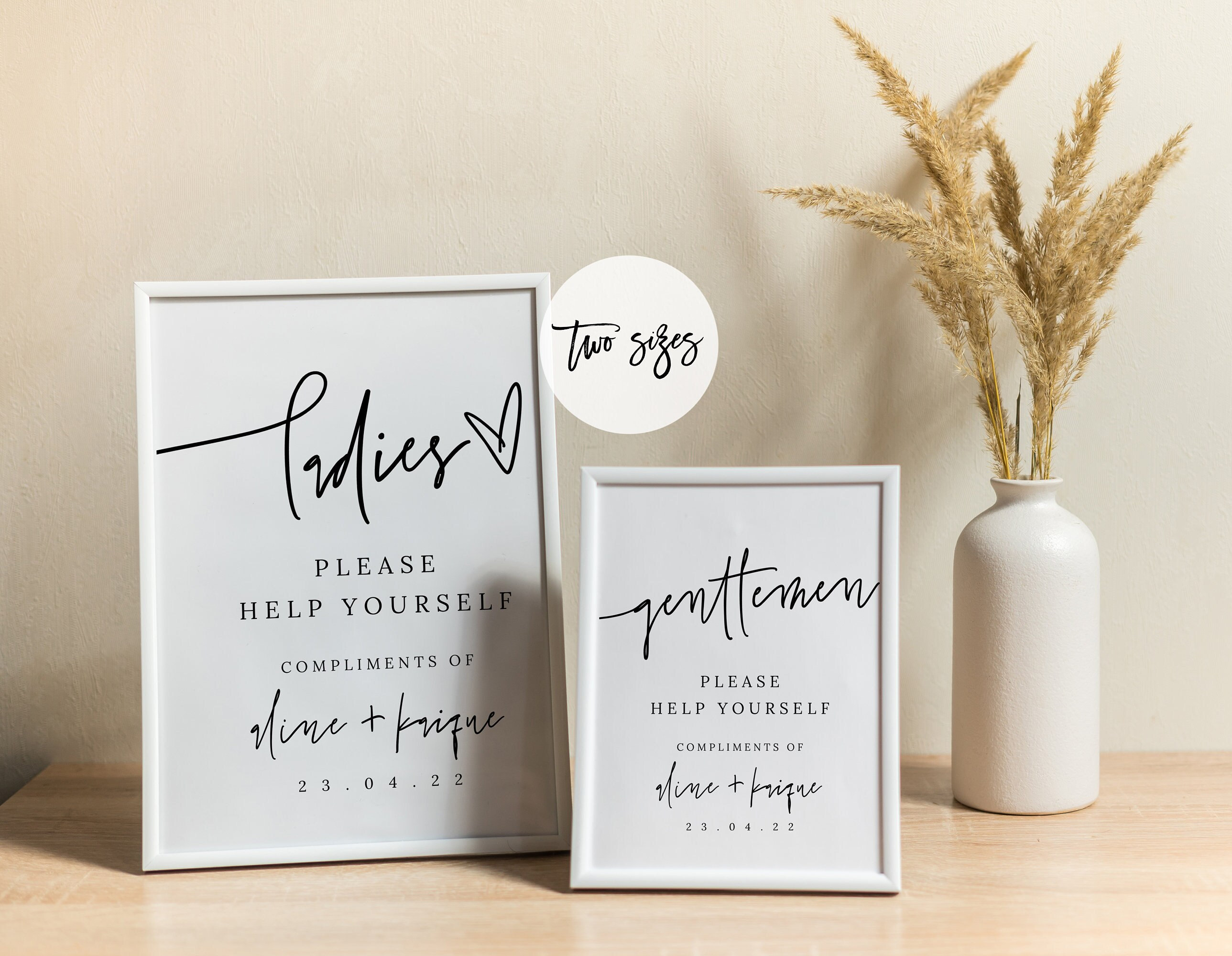 Wedding Bathroom Basket Sign Wedding Bathroom Sign Template - Etsy