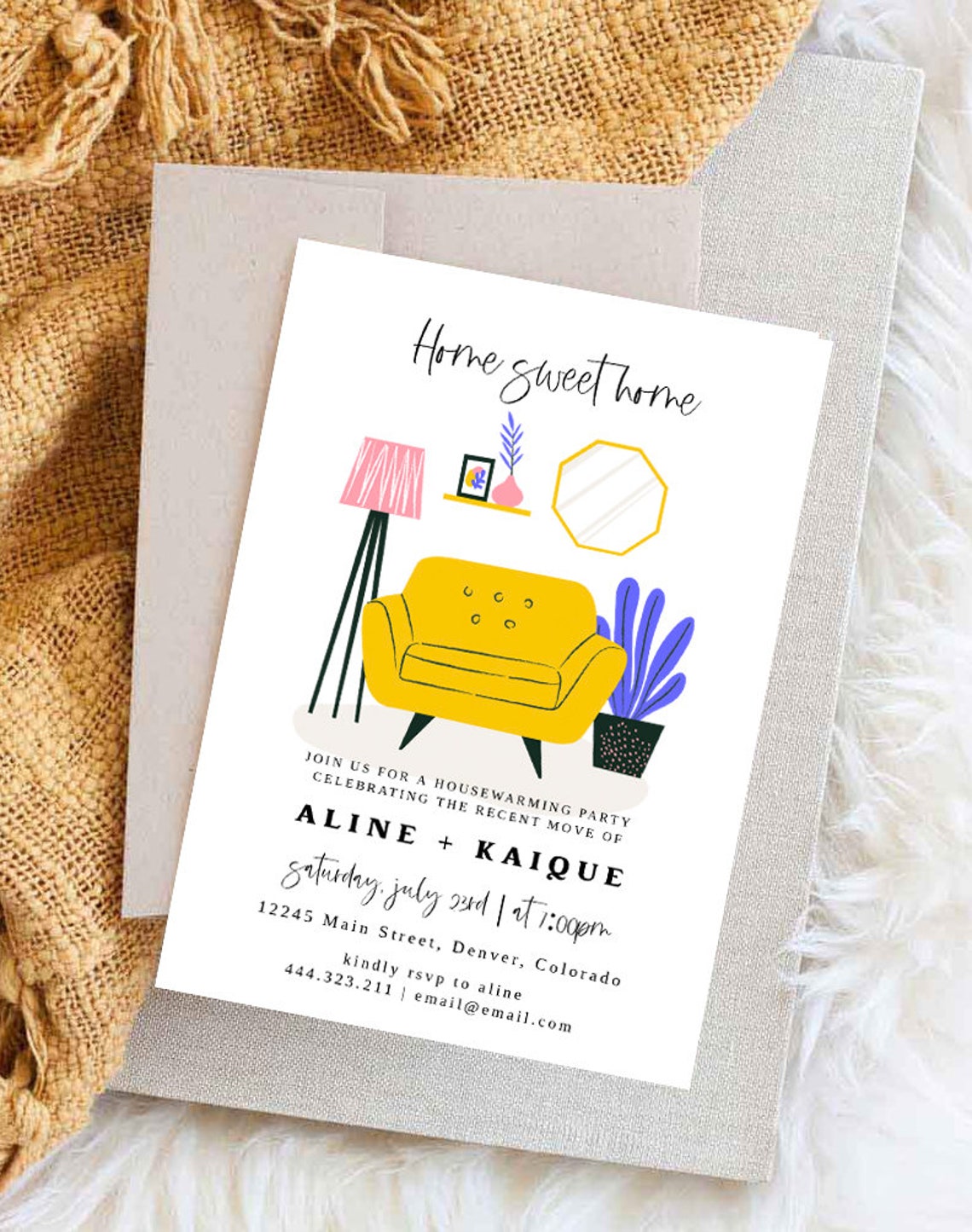 Moving Announcement Printable Housewarming Party Invitation | Etsy