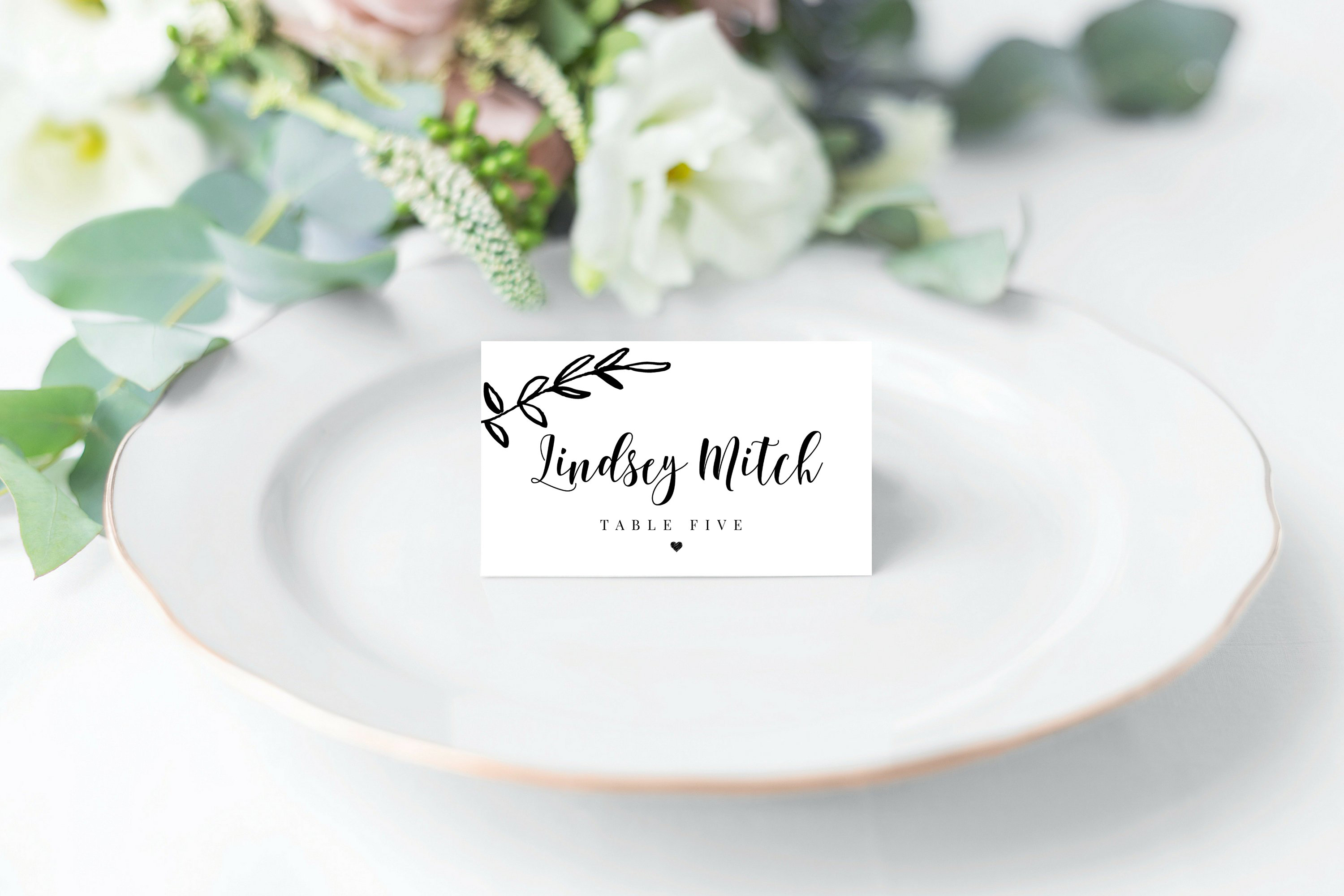 Rustic Place Cards Template DIY Place Cards Instant - Etsy