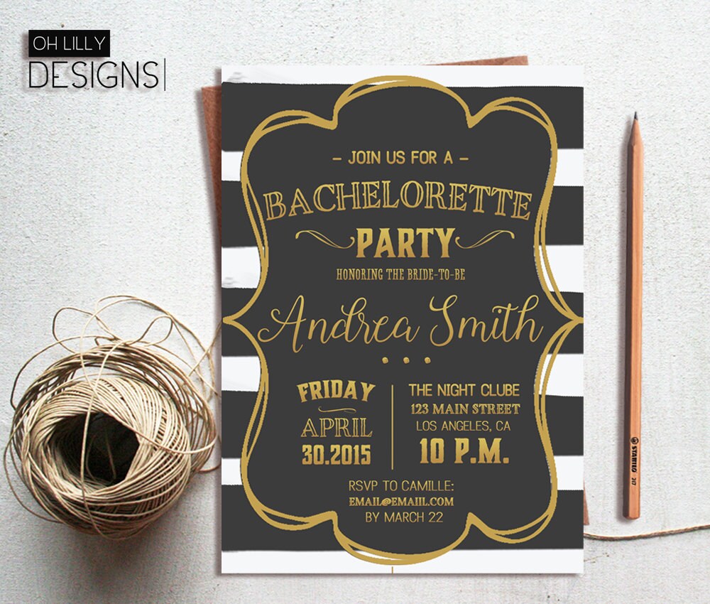 Glitter Editable Instant Download Invitations Bachelorette Party ...