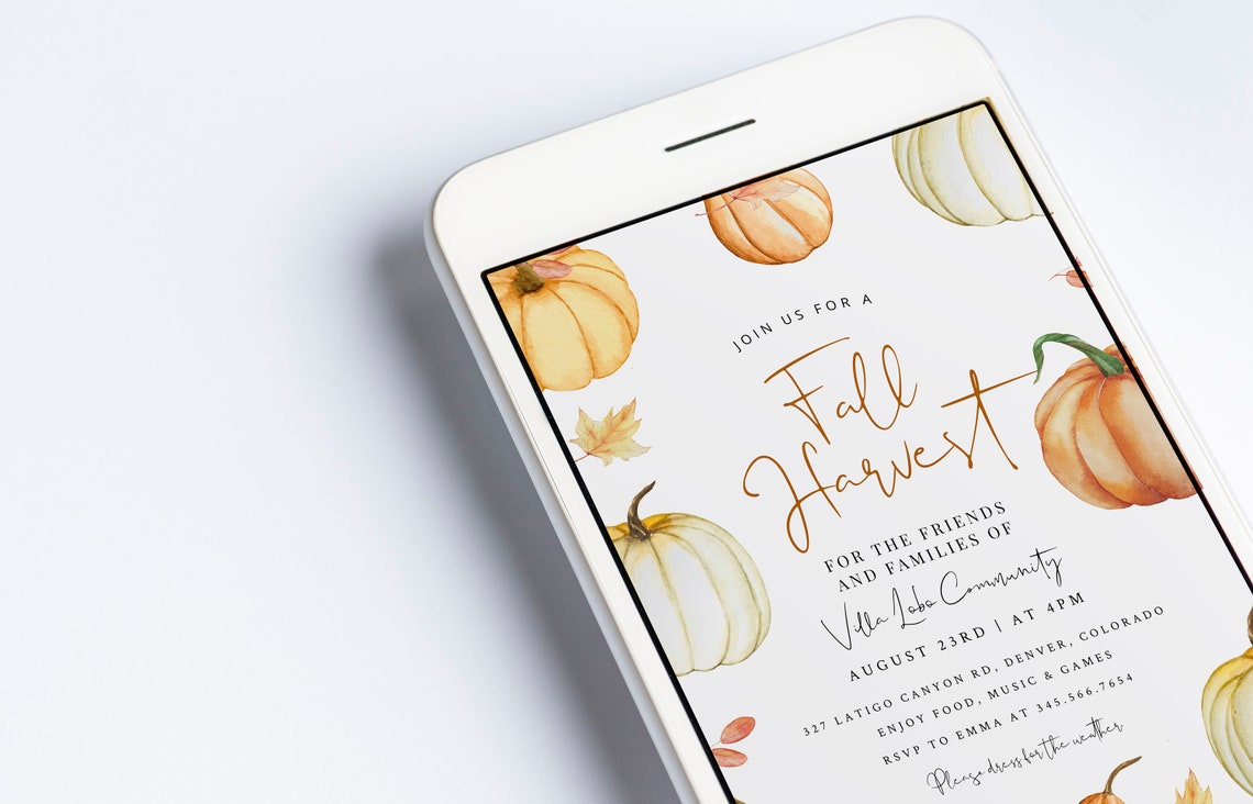 Fall Harvest Invitation Fall Community Celebration Fall - Etsy