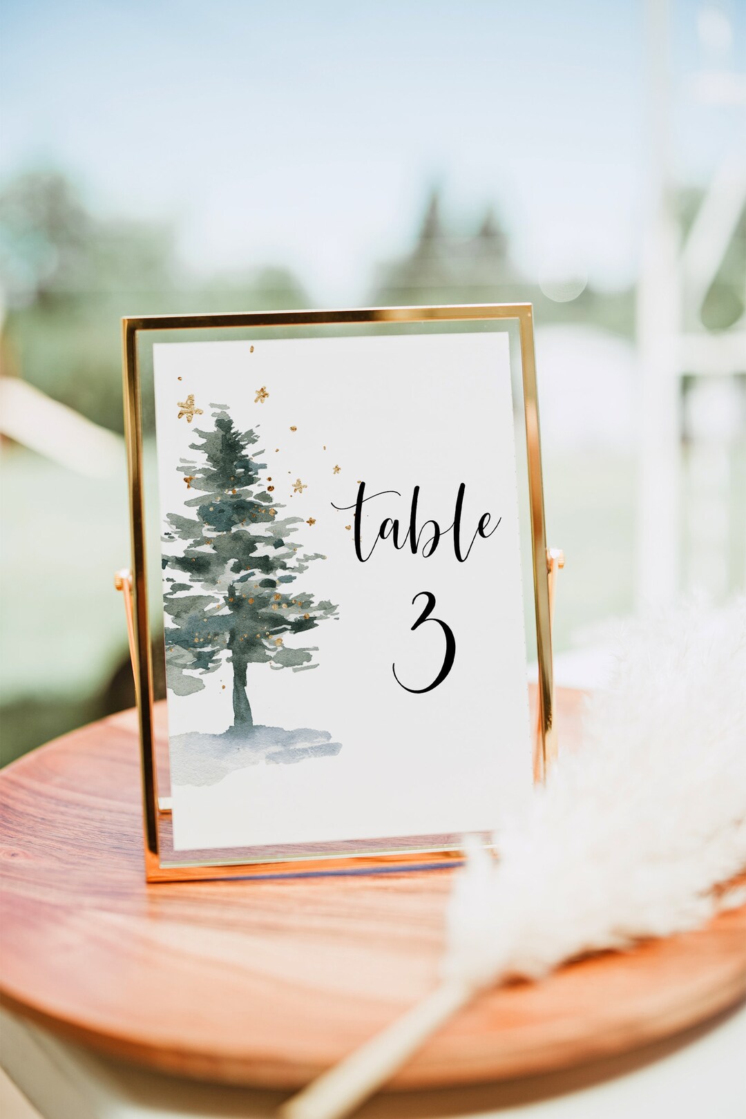 Plantilla de números de mesa imprimibles de Navidad números - Etsy España