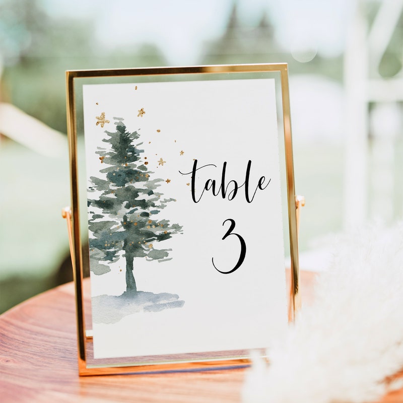 Christmas Table Numbers Printable - Etsy