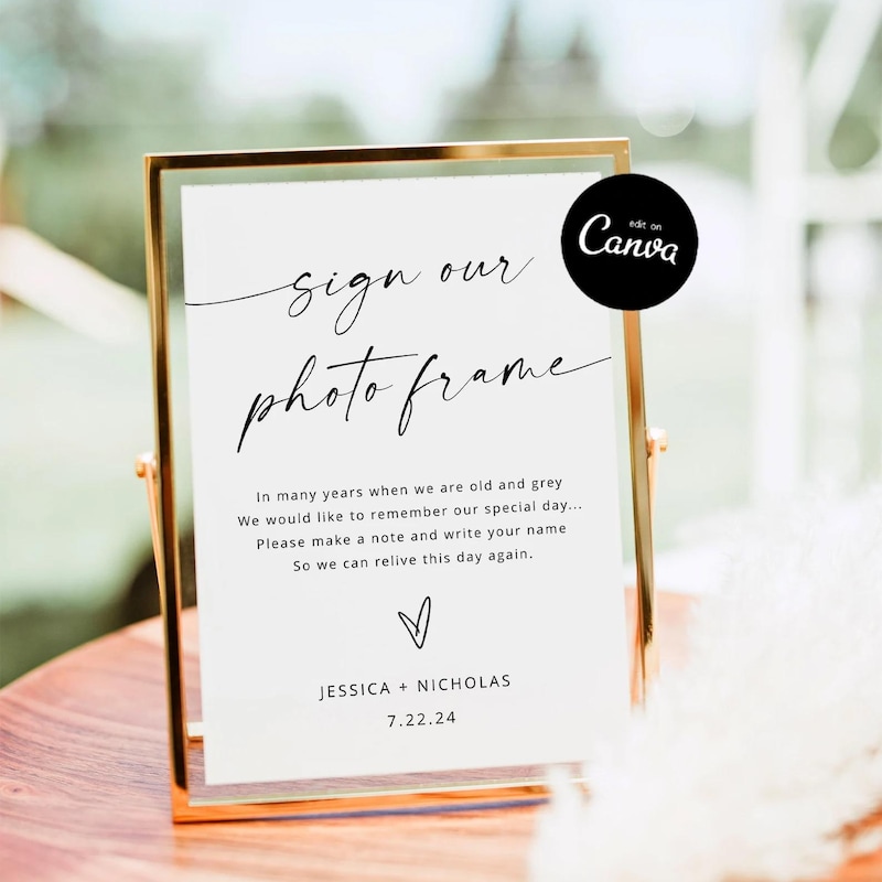 Guest Book Frame - Etsy