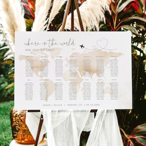 Map Destination Seating Chart Template, World Seating Chart Printable ...