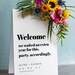 Hannah | Party Accordingly Sign, Wedding Party Accordingly Sign, Modern ...