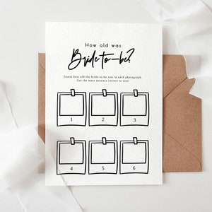 How Old Was the Bride, Guess the Bride's Age Game, How Old Was the ...